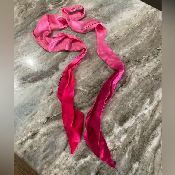 Accessories | Pink Ombre 10 Silk Skinny Twilly Scarf | Poshmark